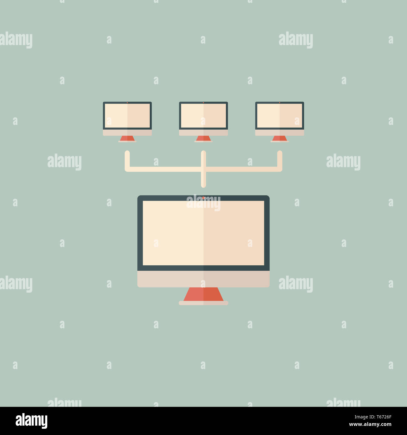 Network Flat Icon Stock Photo - Alamy