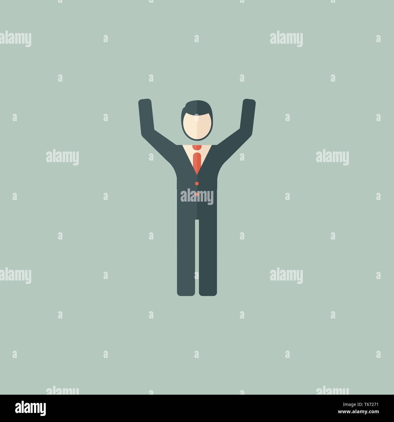 Success Flat Icon Stock Photo - Alamy