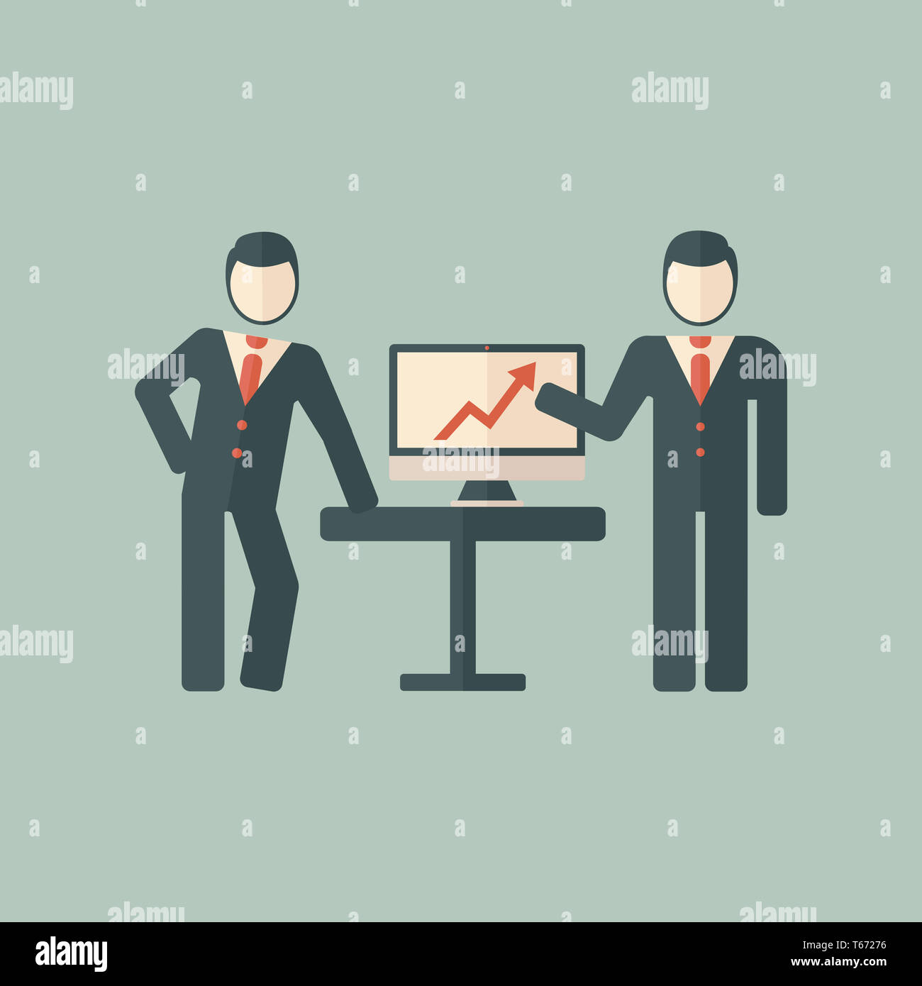Presentation Flat Icon Stock Photo - Alamy