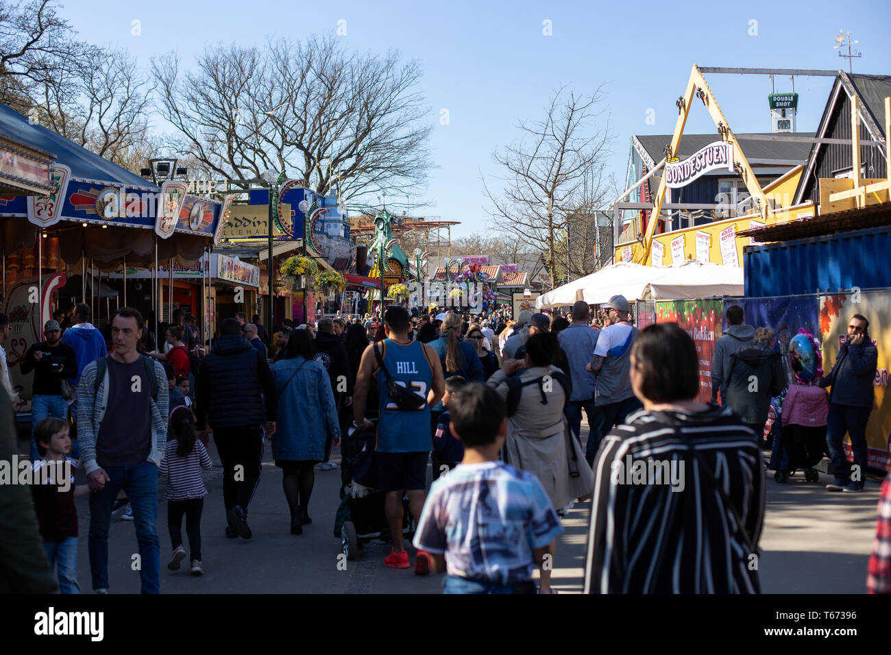 Bakken Amusement Park in Copenhagen, Denmark Stock Photo - Alamy