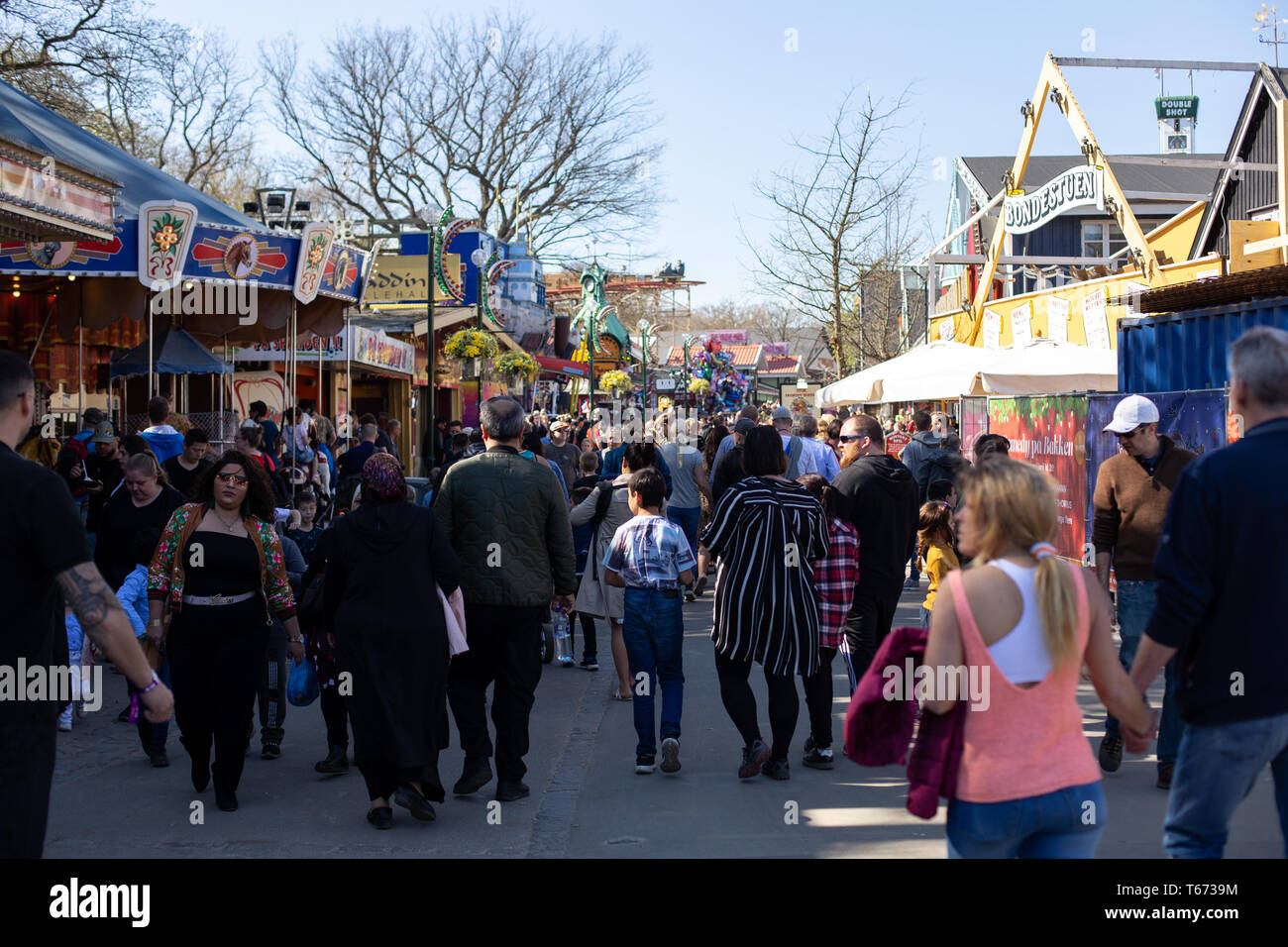 Bakken Amusement Park in Copenhagen, Denmark Stock Photo - Alamy