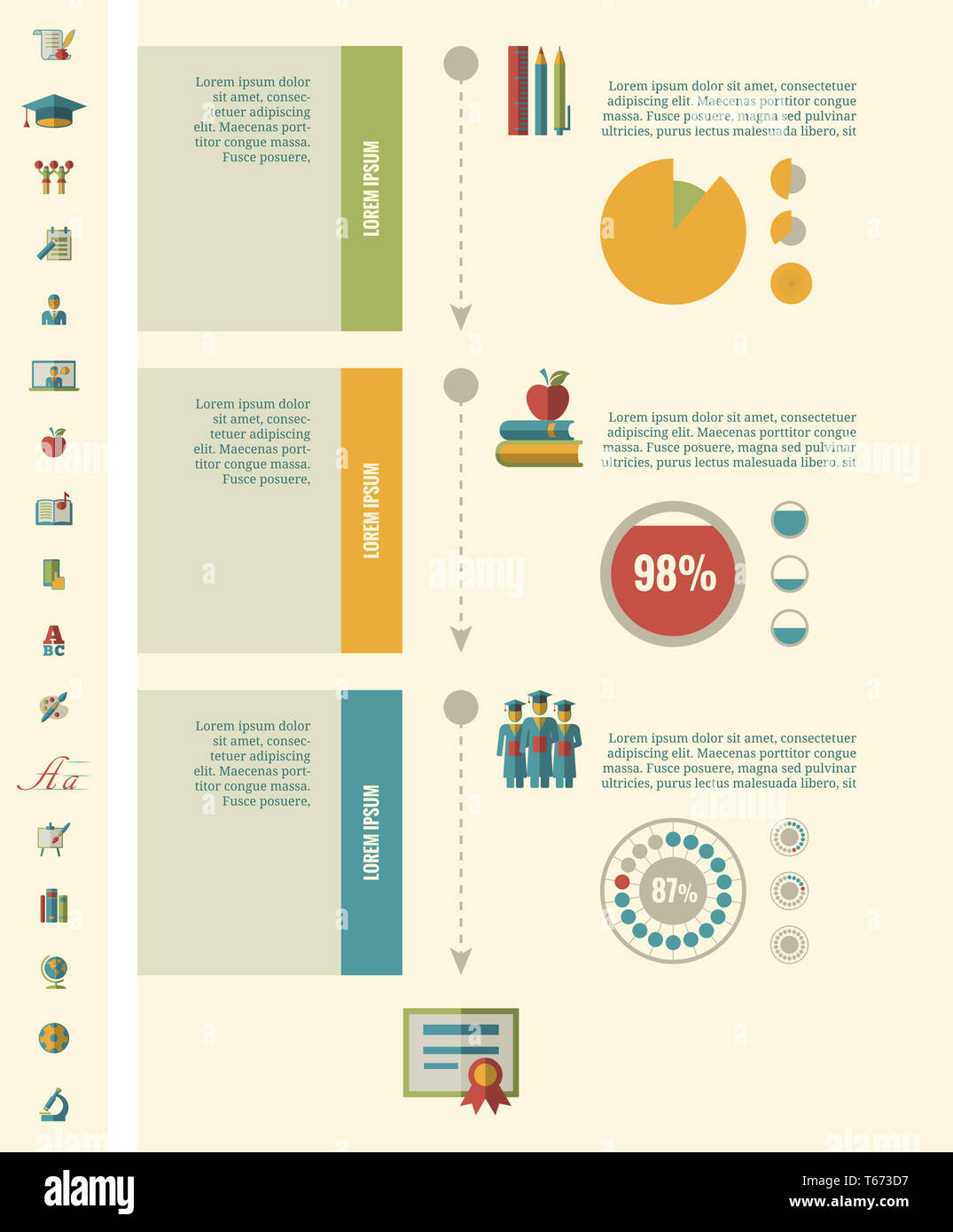 Infographics education hi-res stock photography and images - Alamy