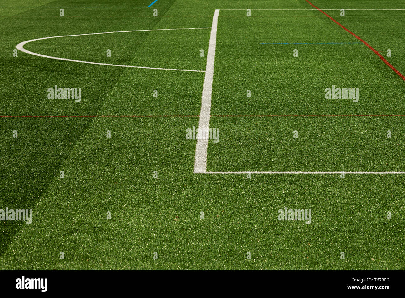 Football pitch with artificial turf hi-res stock photography and images ...