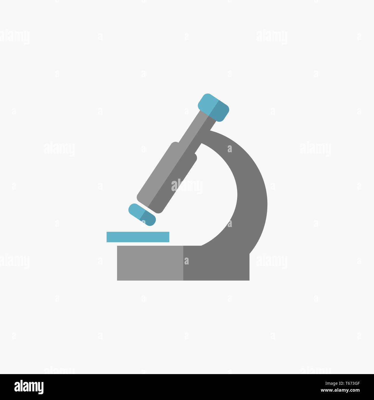 Microscope flat icon pictogram Cut Out Stock Images & Pictures - Alamy