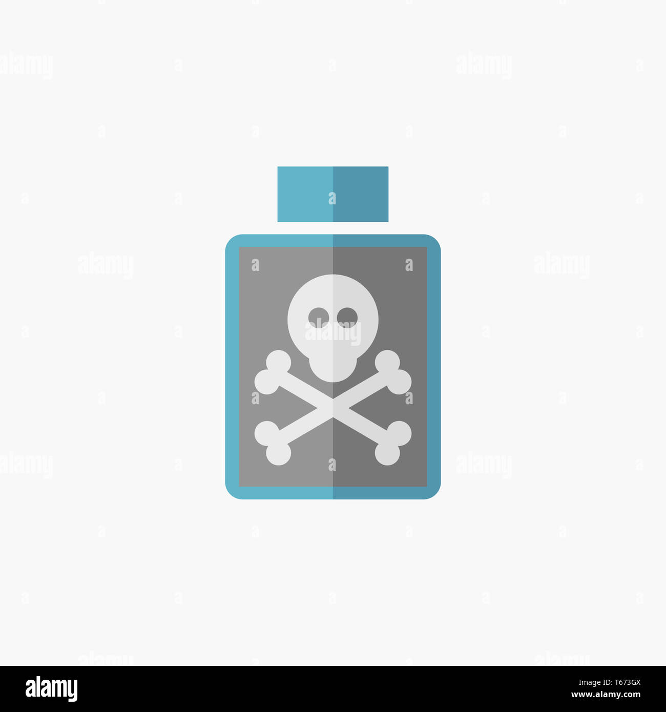 Poison Flat Icon Stock Photo - Alamy