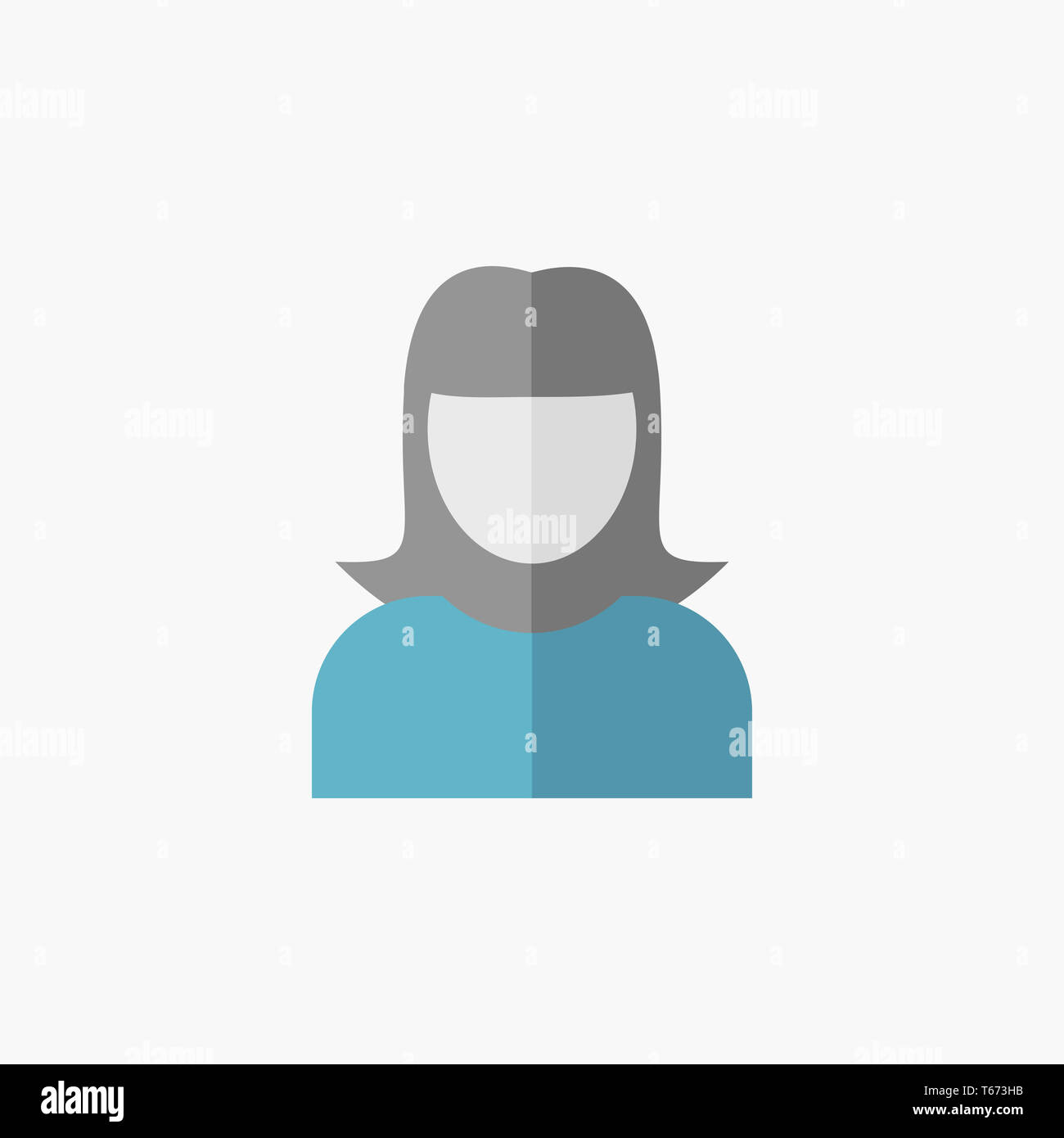 Female avatar simple vector Cut Out Stock Images & Pictures - Alamy
