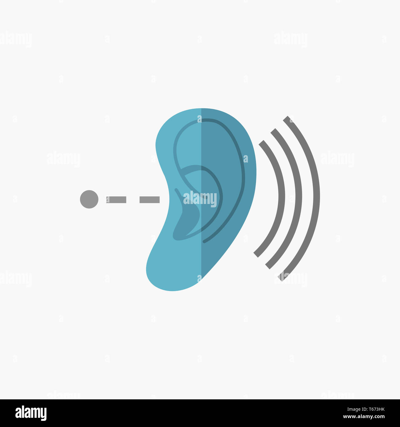 Deafness flat icon hi-res stock photography and images - Alamy