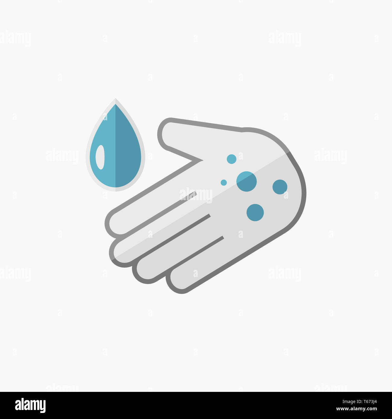 Hand washing pictogram hi-res stock photography and images - Alamy
