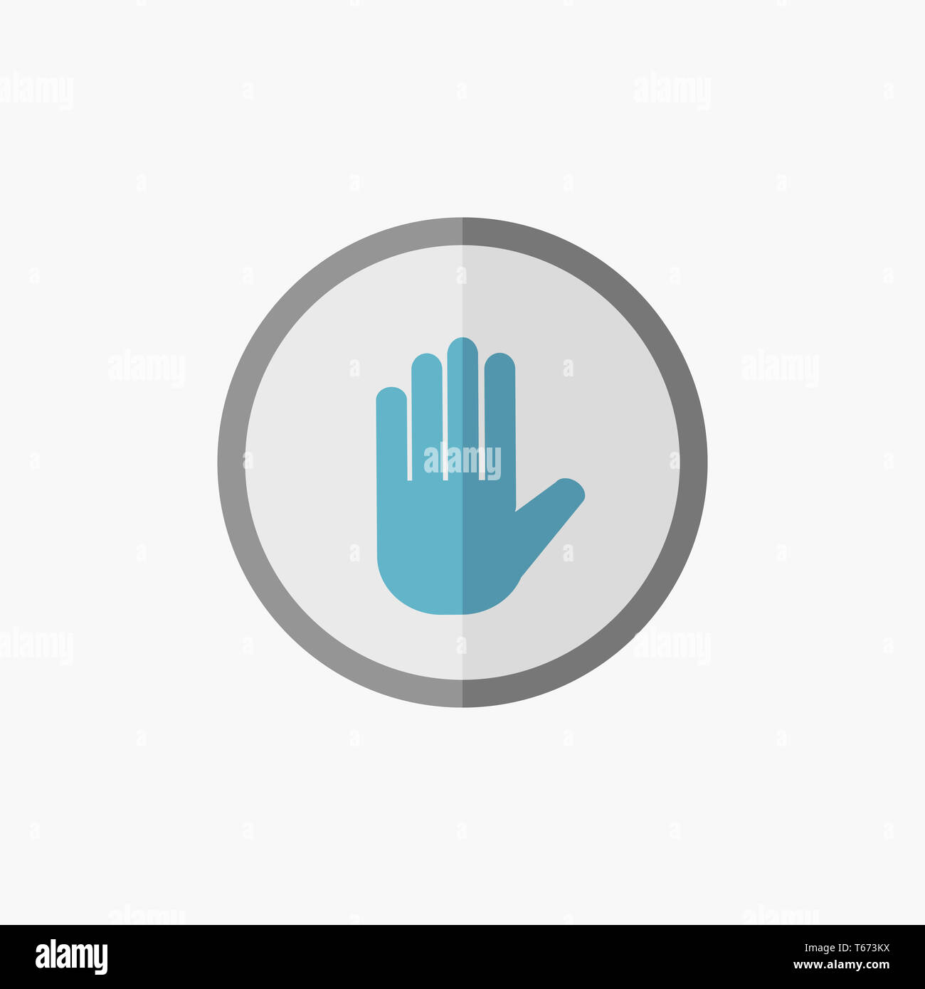 Hand Flat Icon Stock Photo Alamy