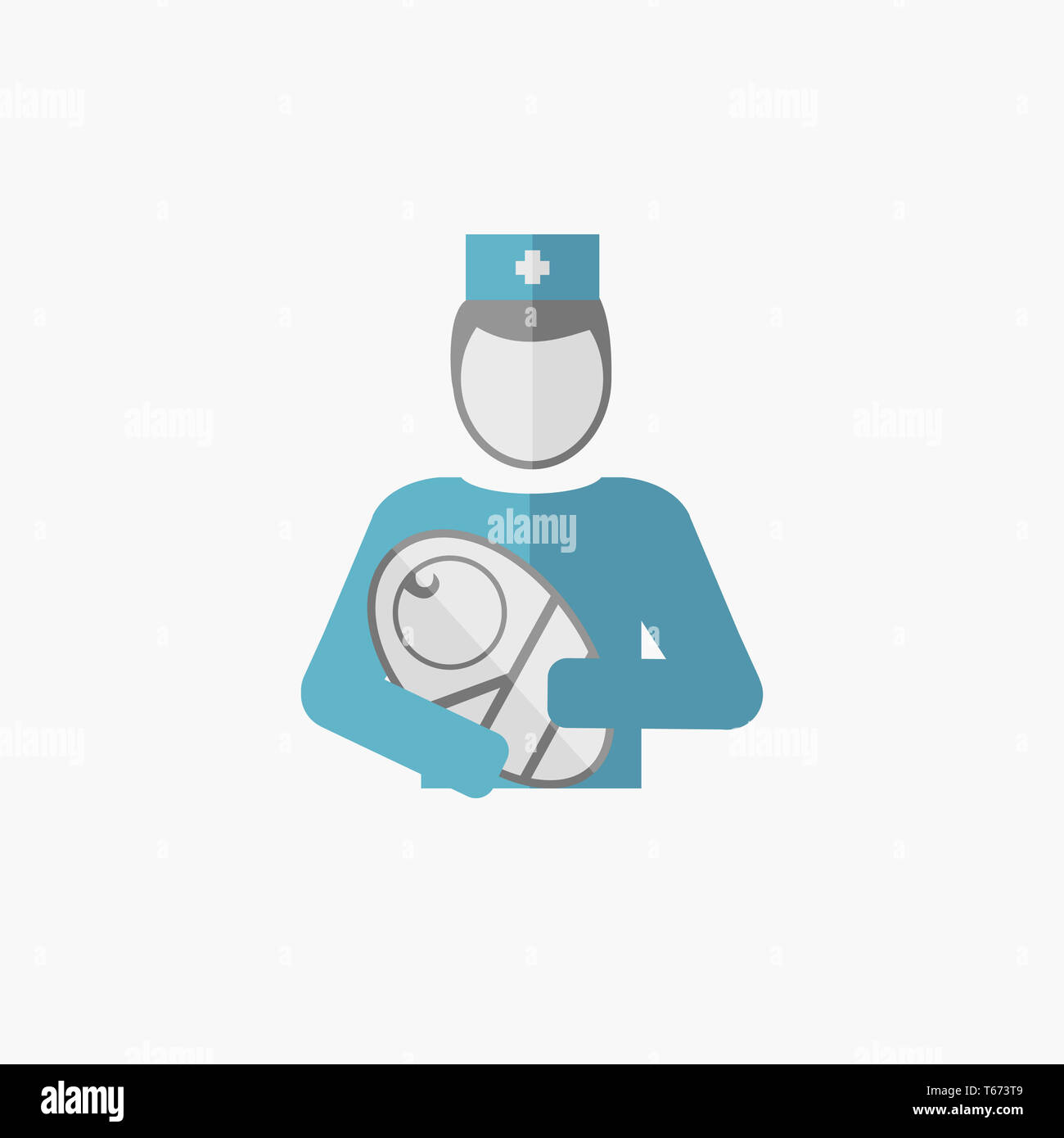 Maternity Flat Icon Stock Photo - Alamy