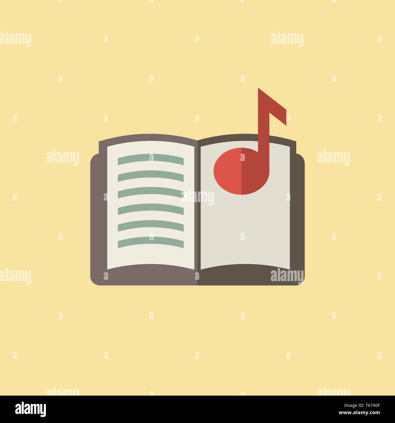Music Book Icon Stock Photo - Alamy