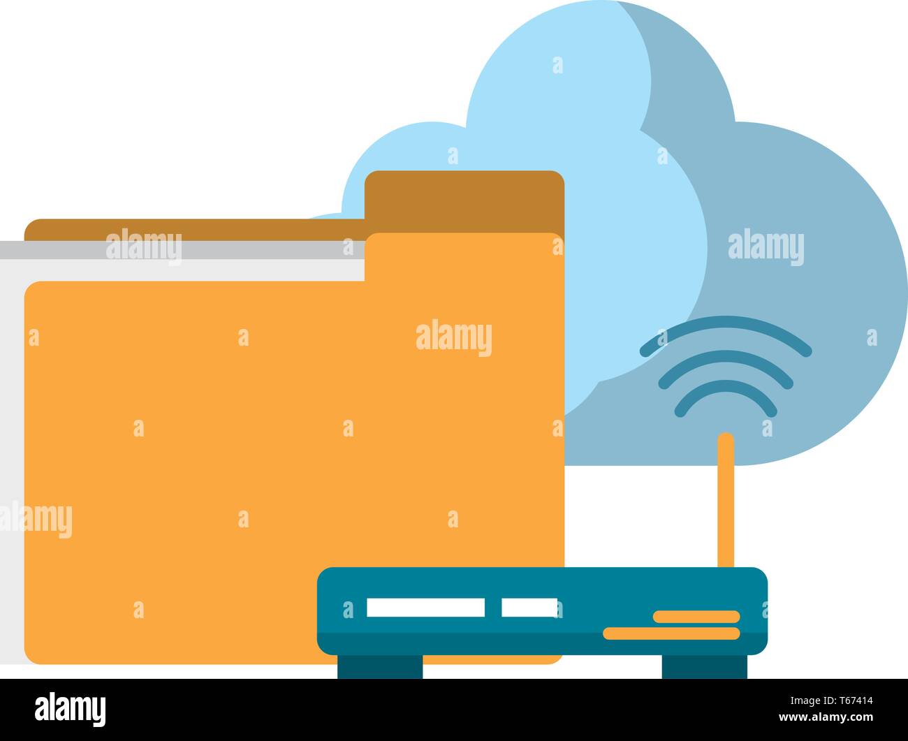 documents router and cloud Stock Vector Image & Art - Alamy