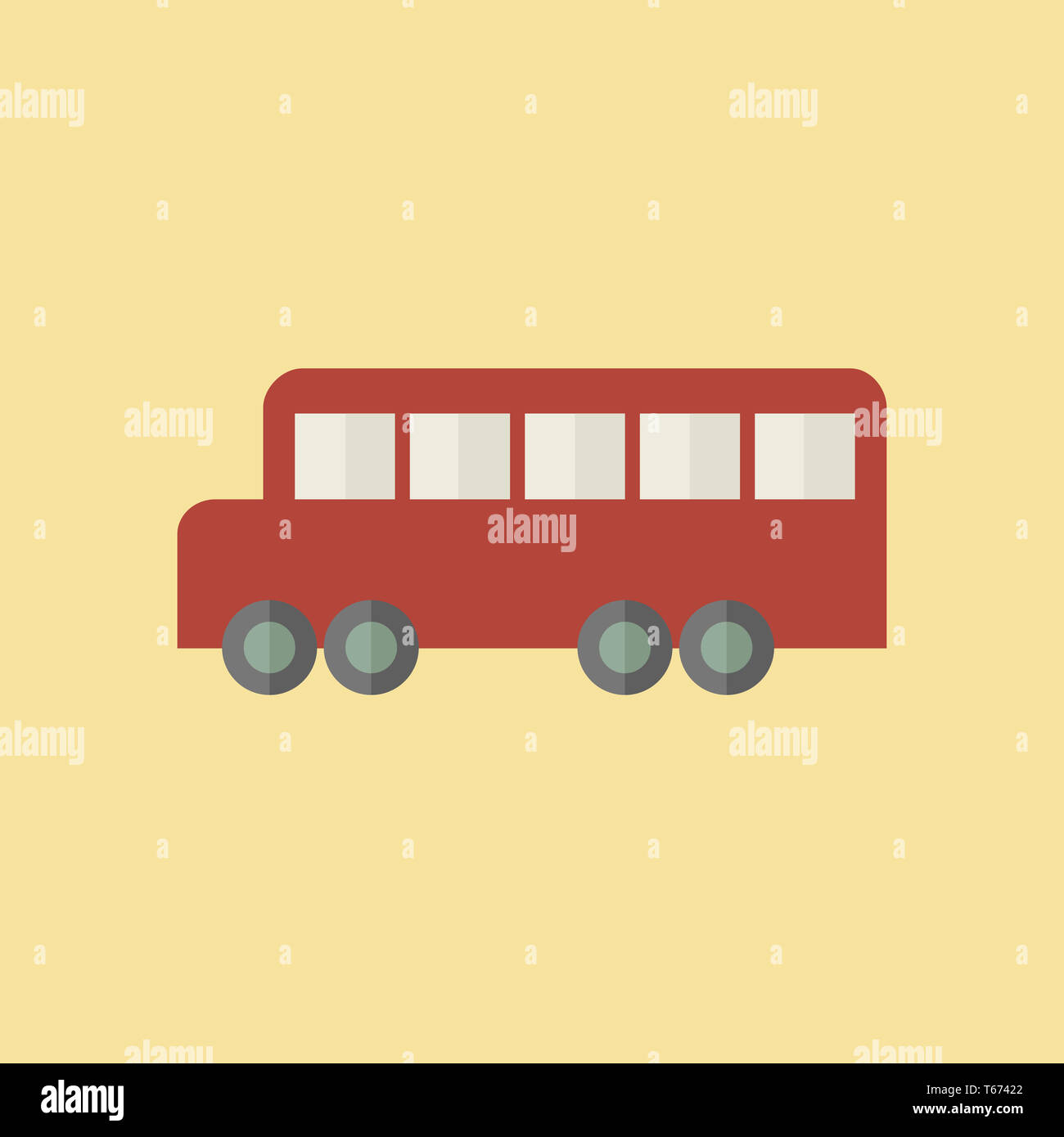 School Bus Icon Stock Photo - Alamy