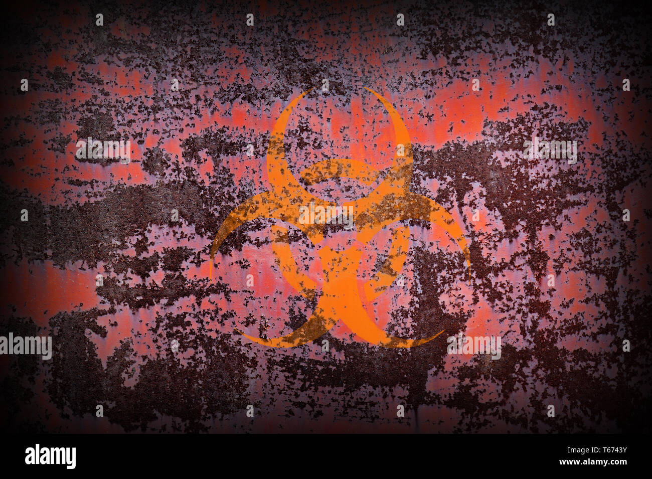 Biohazard Symbol on Old Rusty Metal Surface Stock Photo - Alamy