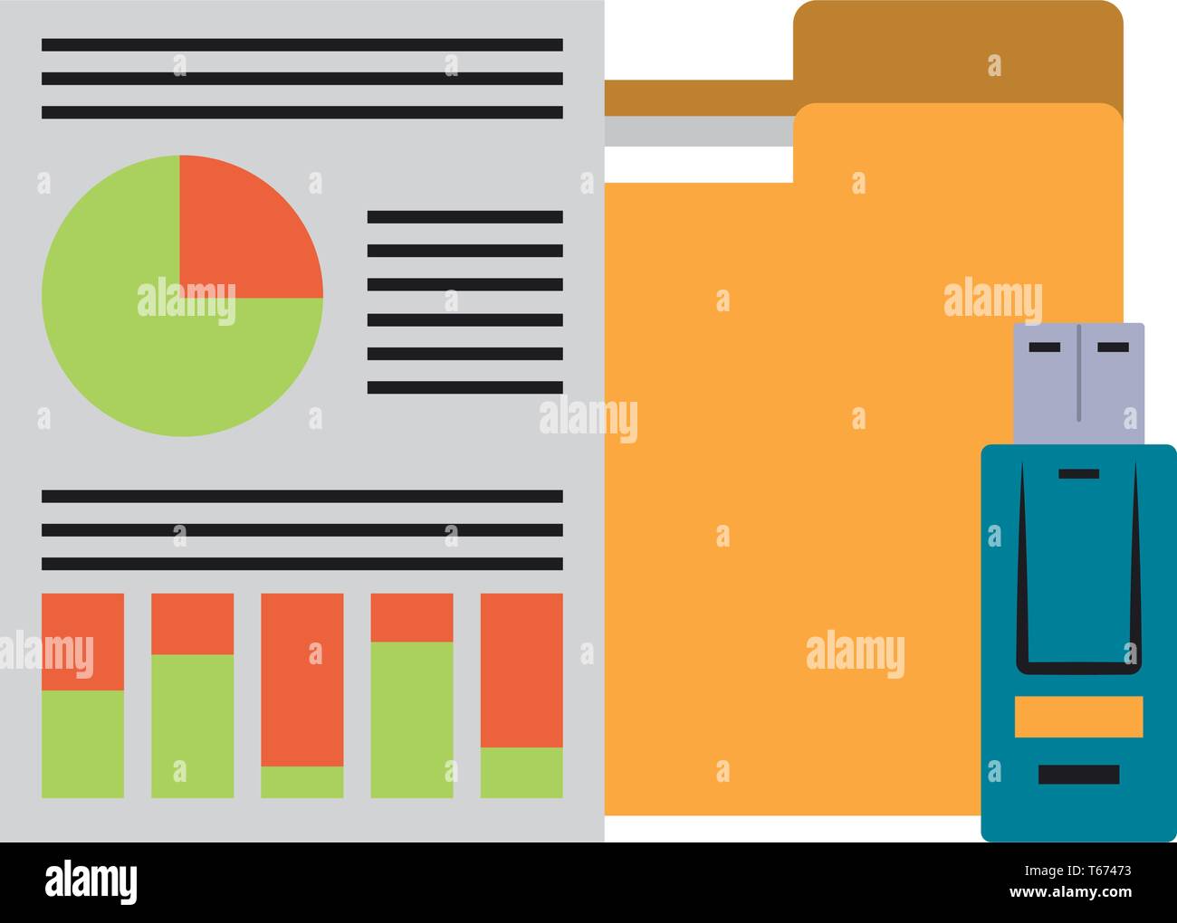 documents with data chart Stock Vector Image & Art - Alamy