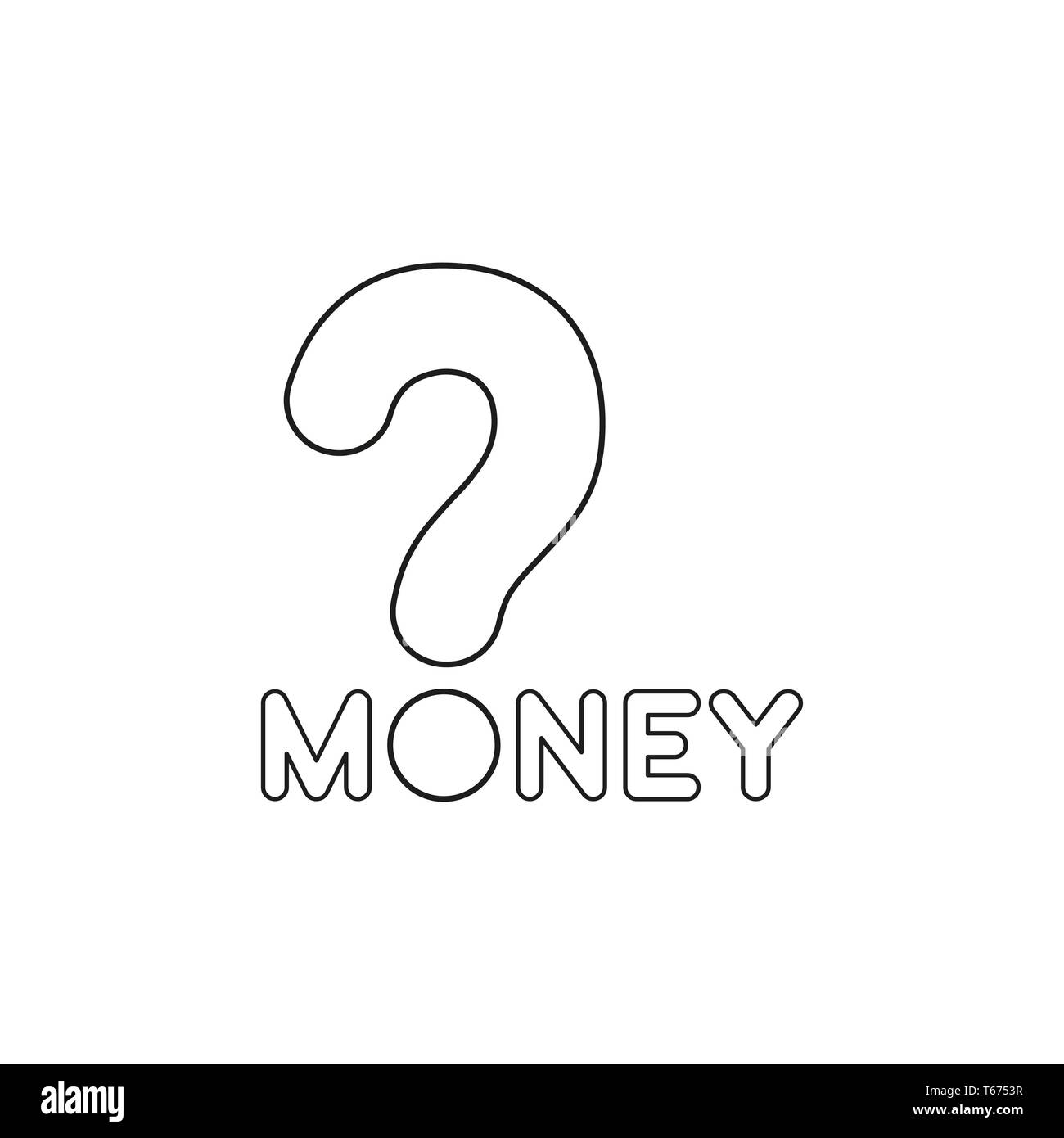 Money question mark Stock Vector Images - Alamy