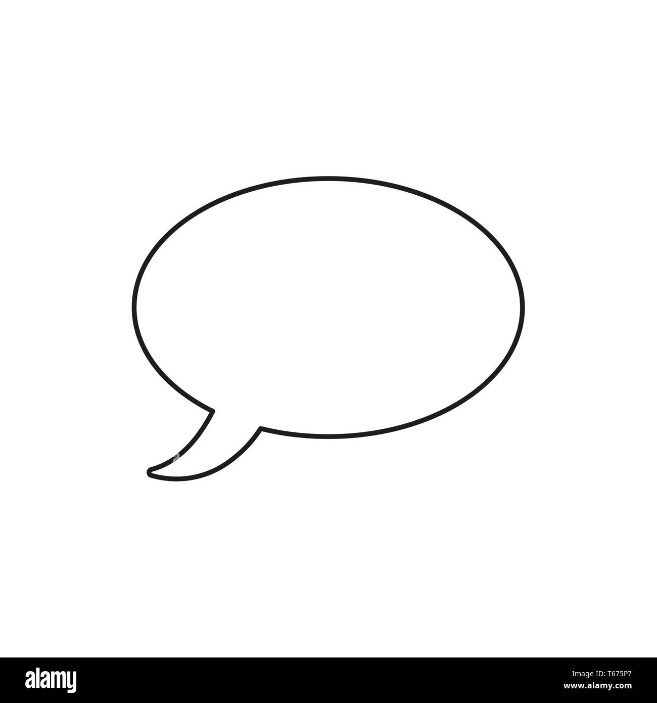 Vector icon of speech bubble. Black outlines Stock Vector Image & Art ...
