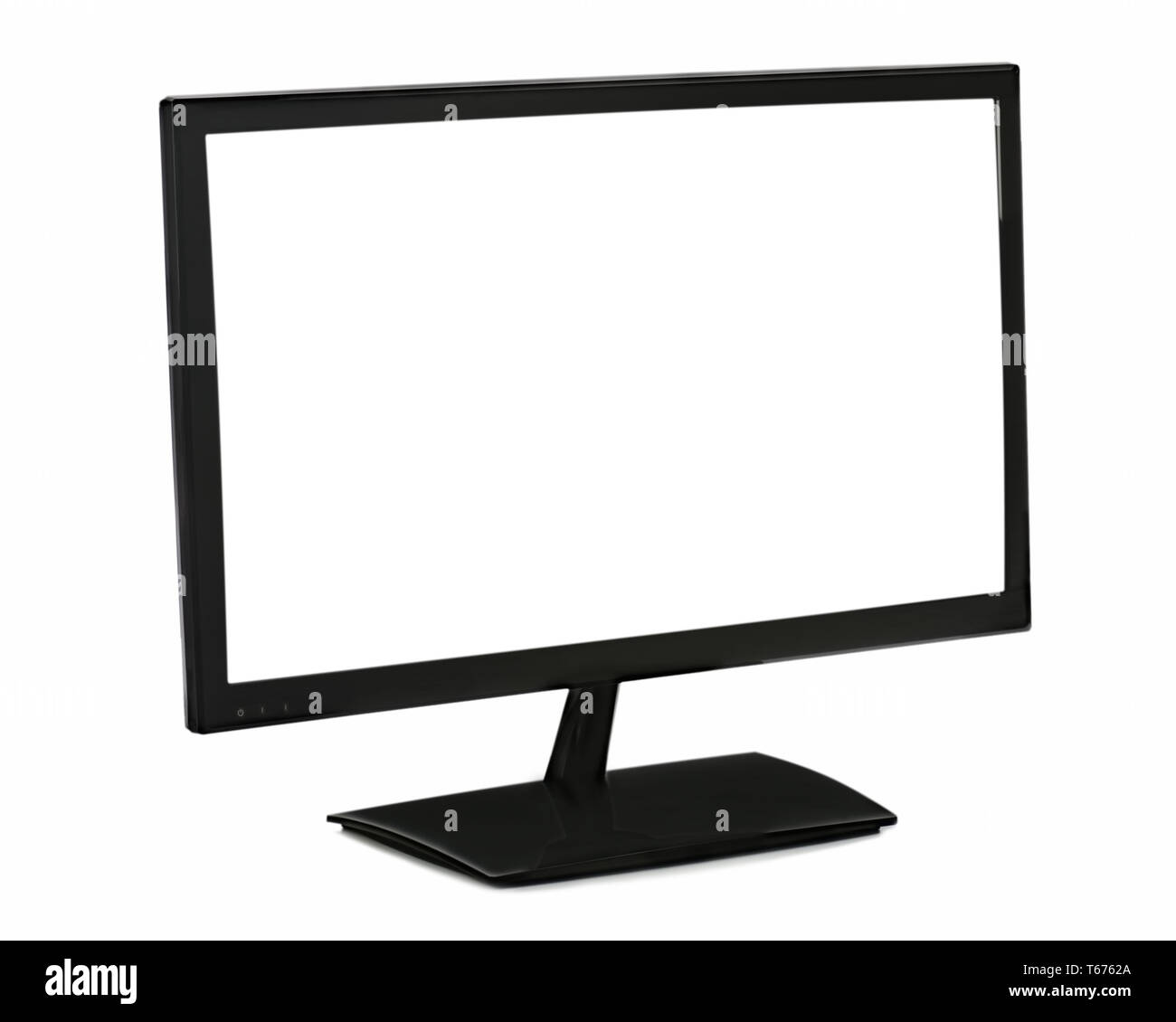 Black lcd monitor isolated on white background. Cl Stock Photo - Alamy