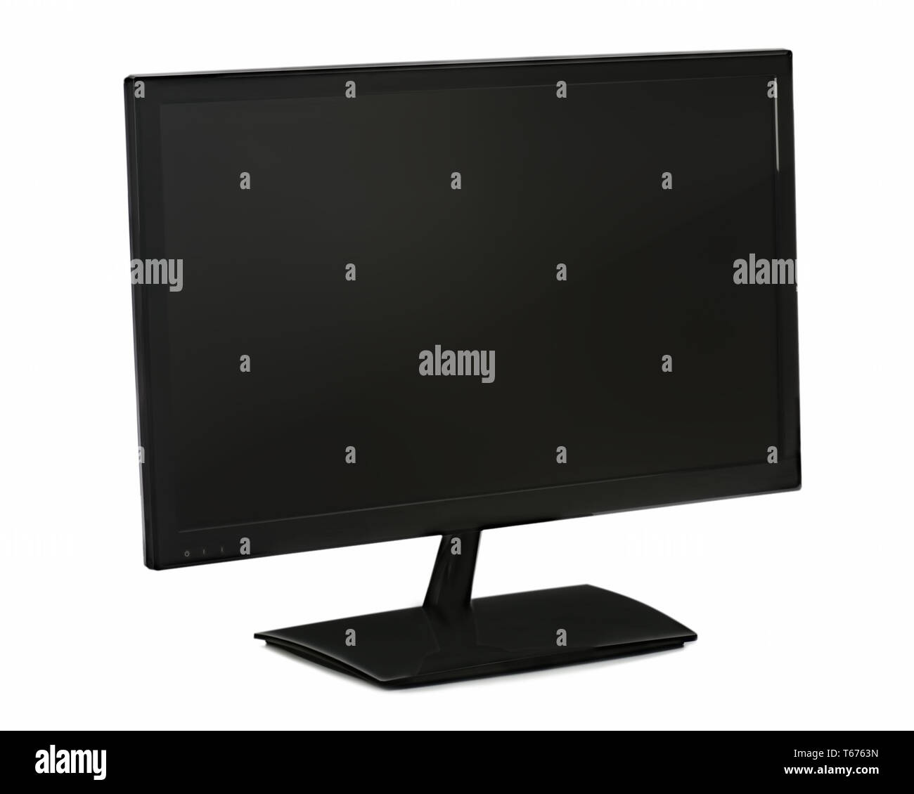 Black lcd monitor isolated on white background. Cl Stock Photo - Alamy
