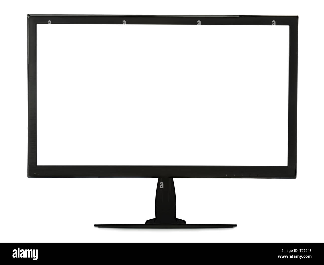 Black lcd monitor isolated on white background. Cl Stock Photo - Alamy