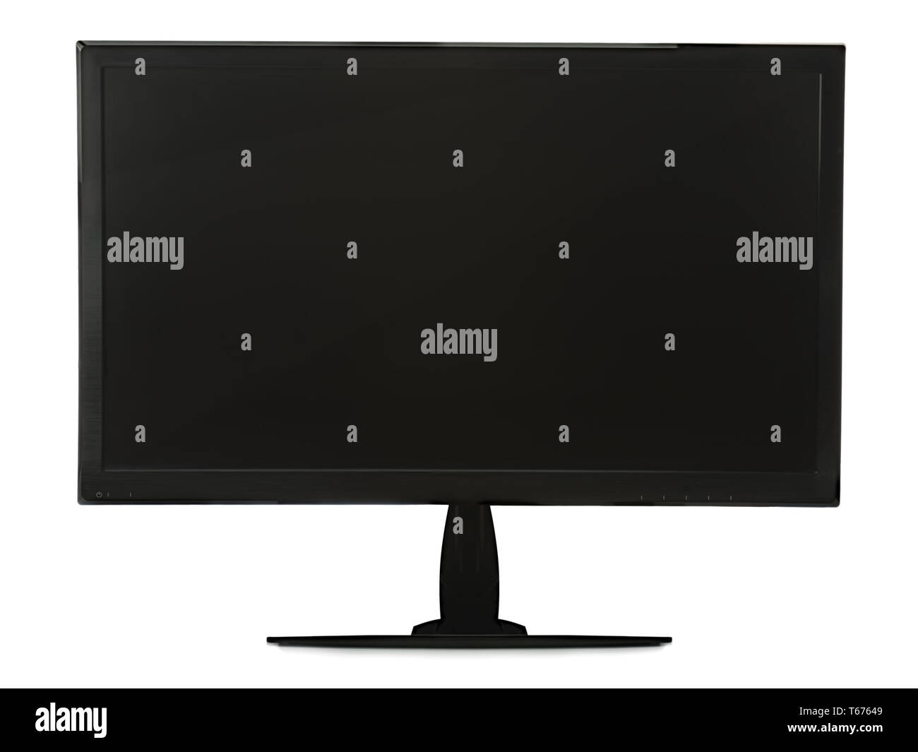 Black lcd monitor isolated on white background. Cl Stock Photo - Alamy