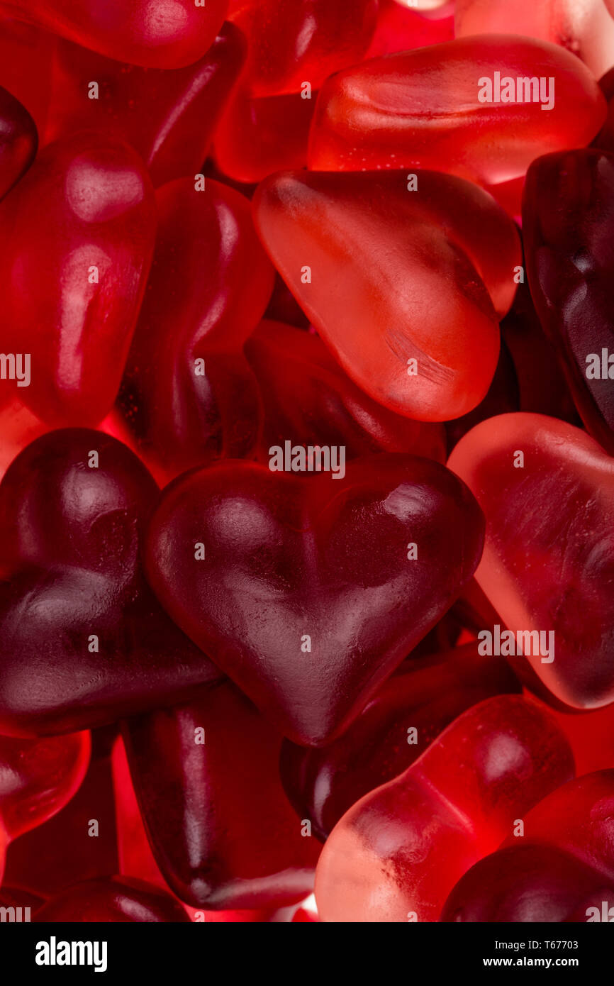 Red white gummy hearts hi-res stock photography and images - Alamy