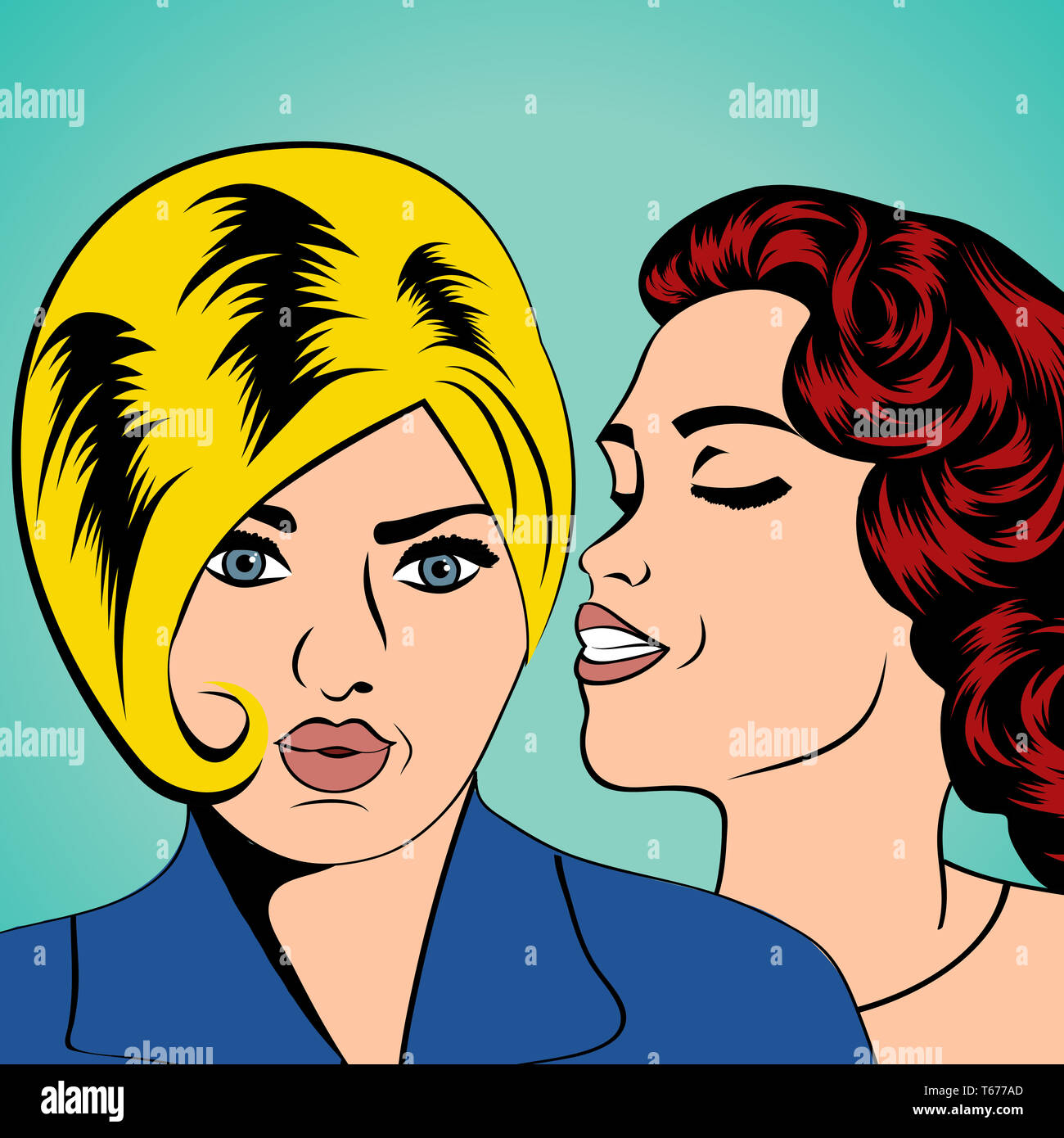 Two young girls illustration hi-res stock photography and images - Alamy