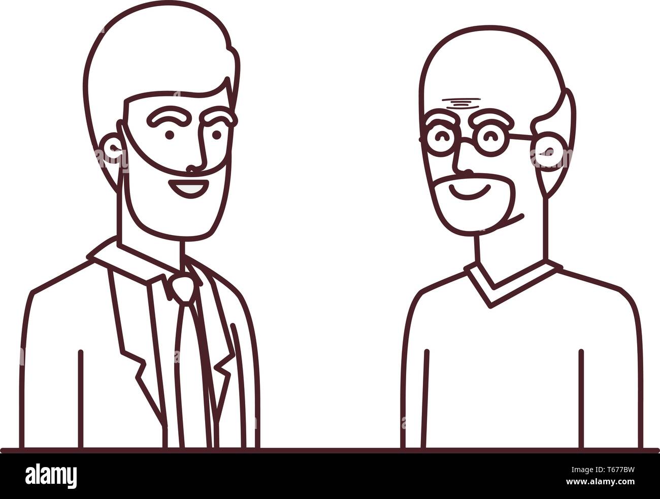 father with son avatar character Stock Vector Image & Art - Alamy