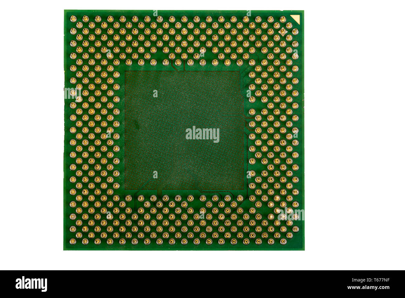 macro of computer processor isolated Stock Photo - Alamy