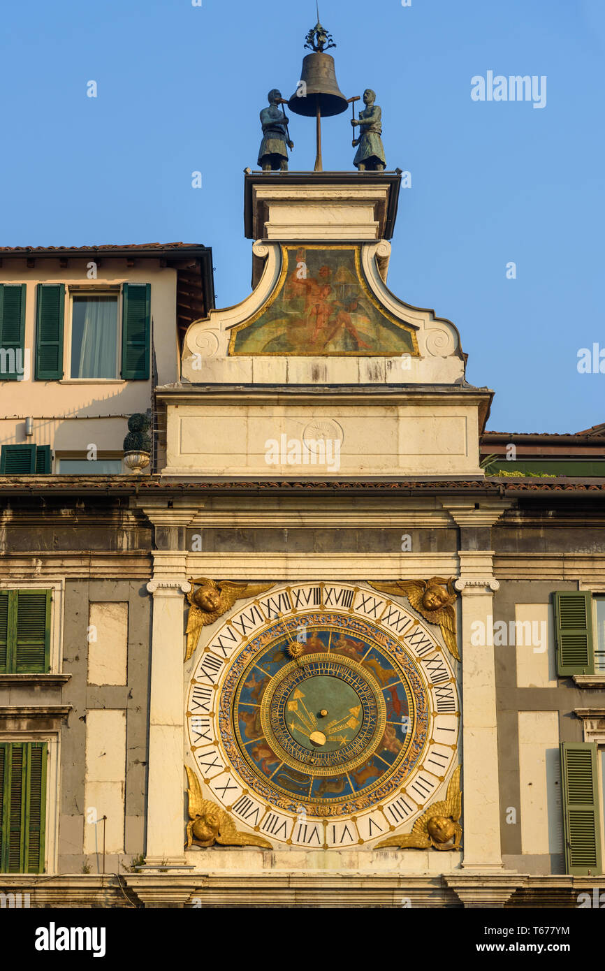 Torre dell'Orologio is Clock tower on square Piazza della Loggia in ...