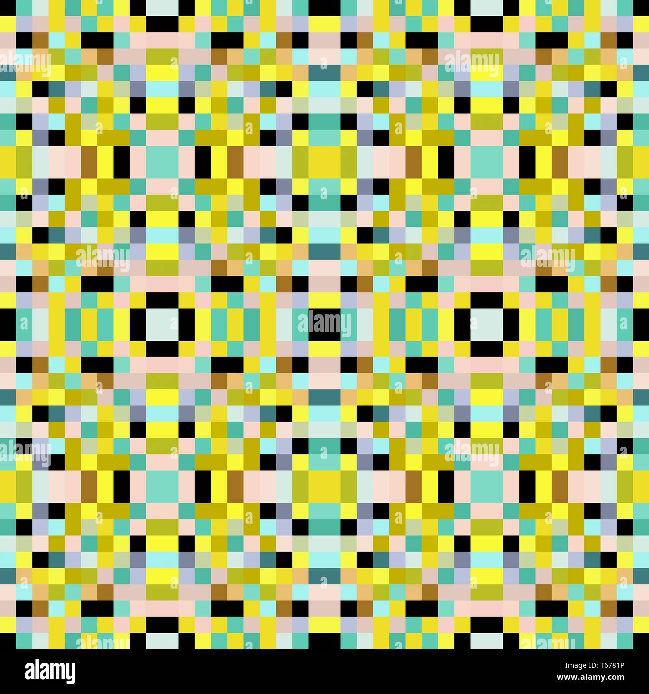 seamless pixel pattern mosaic. abstract background with squares can be ...