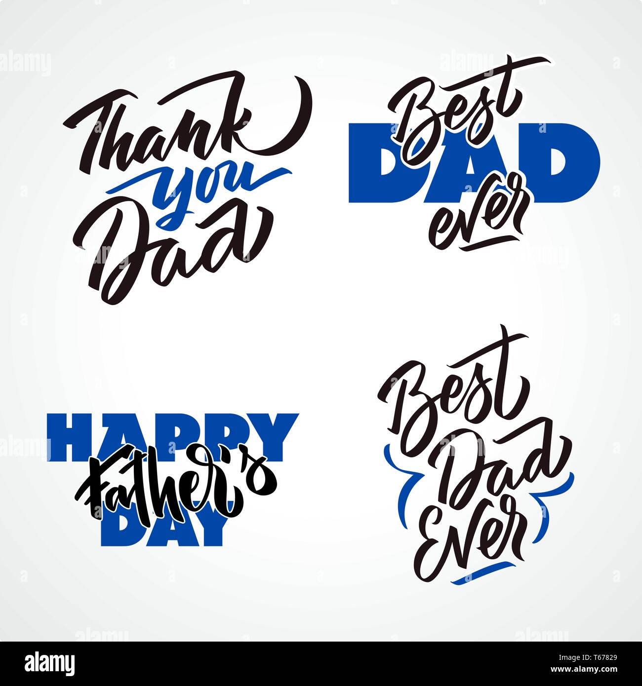 Father s day text set modern calligraphy. Graphic print hand writing ...