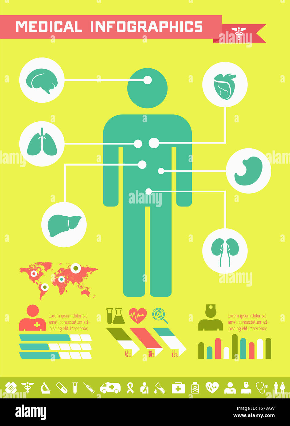 Medical Infographic Template Stock Photo - Alamy