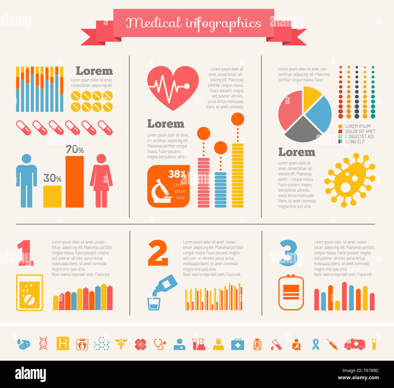 Medical Infographic Template Stock Photo - Alamy
