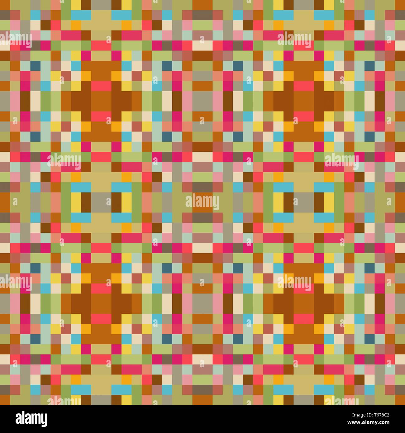 seamless pixel pattern mosaic. abstract background with squares can be ...