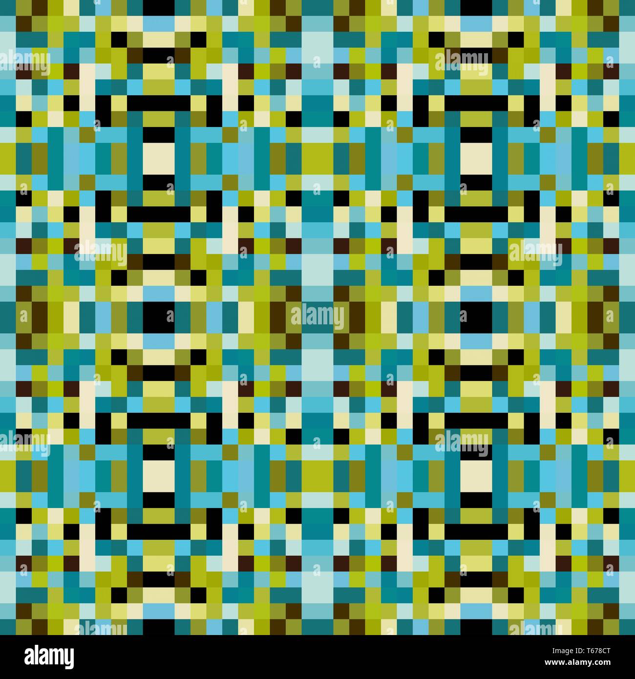 seamless pixel pattern mosaic. abstract background with squares can be ...