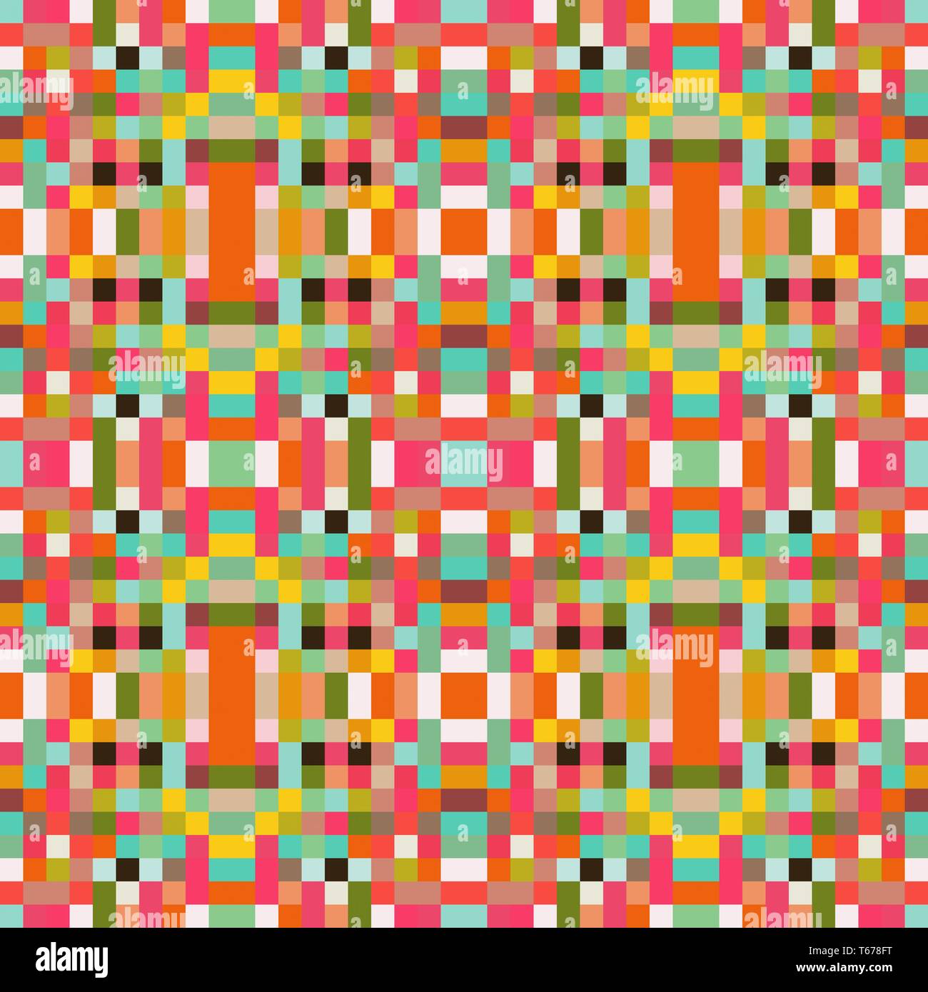seamless pixel pattern mosaic. abstract background with squares can be ...