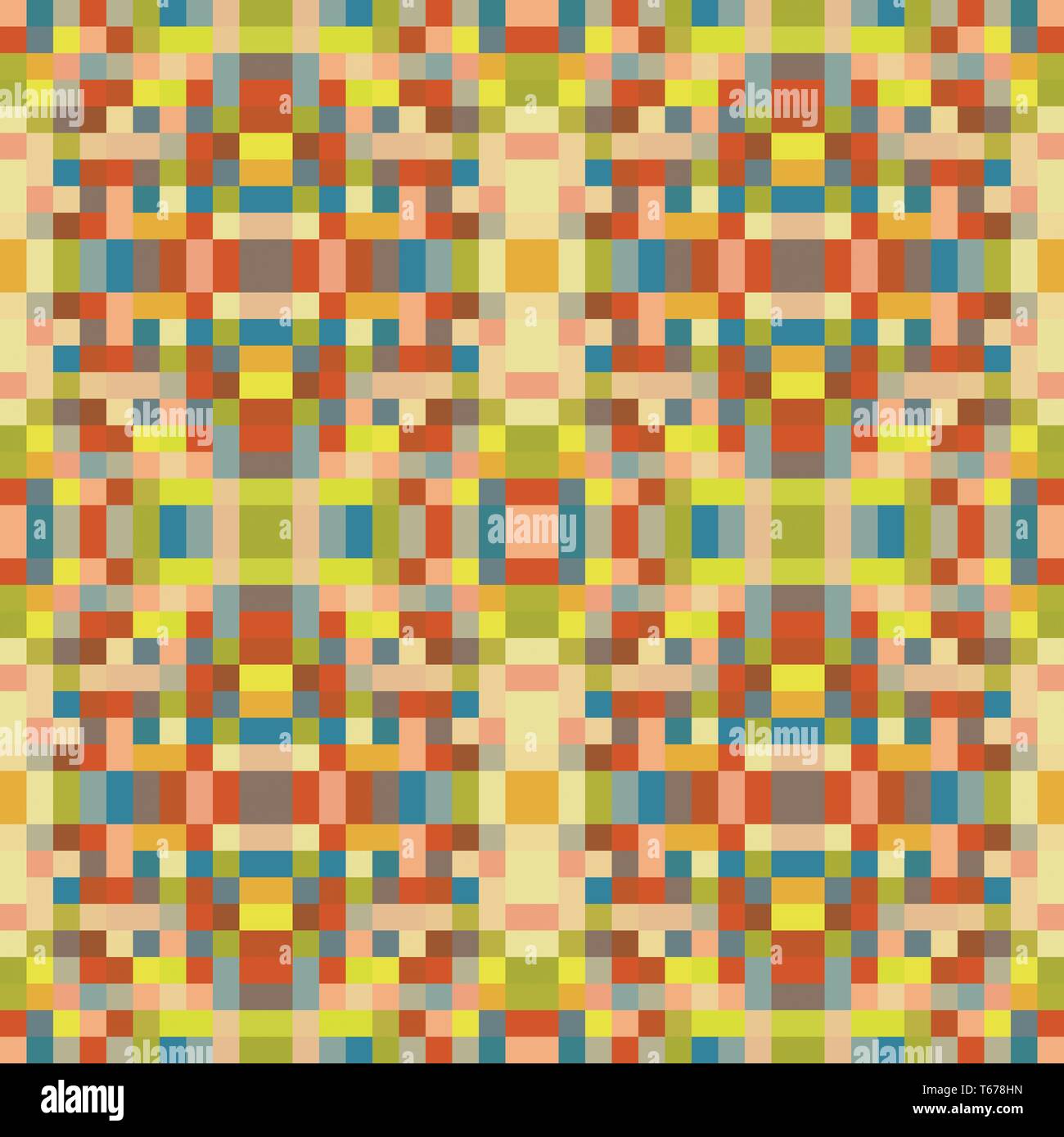 seamless pixel pattern mosaic. abstract background with squares can be ...