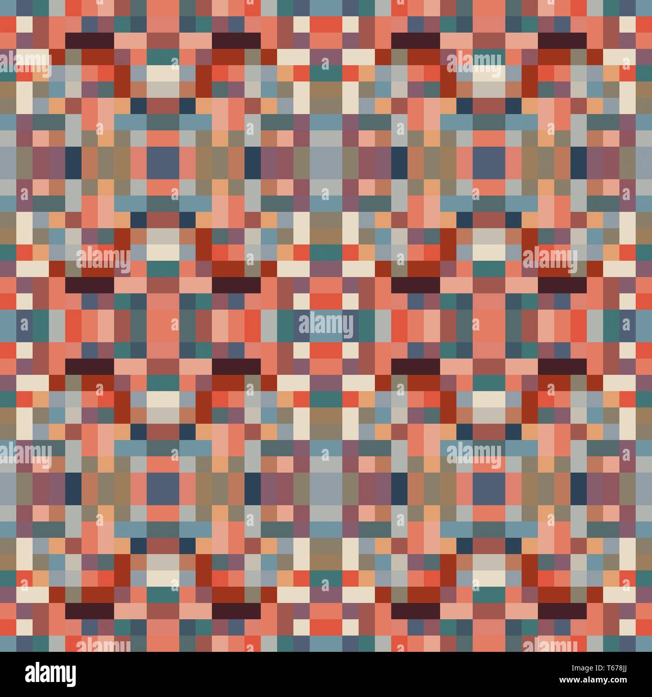 seamless pixel pattern mosaic. abstract background with squares can be ...