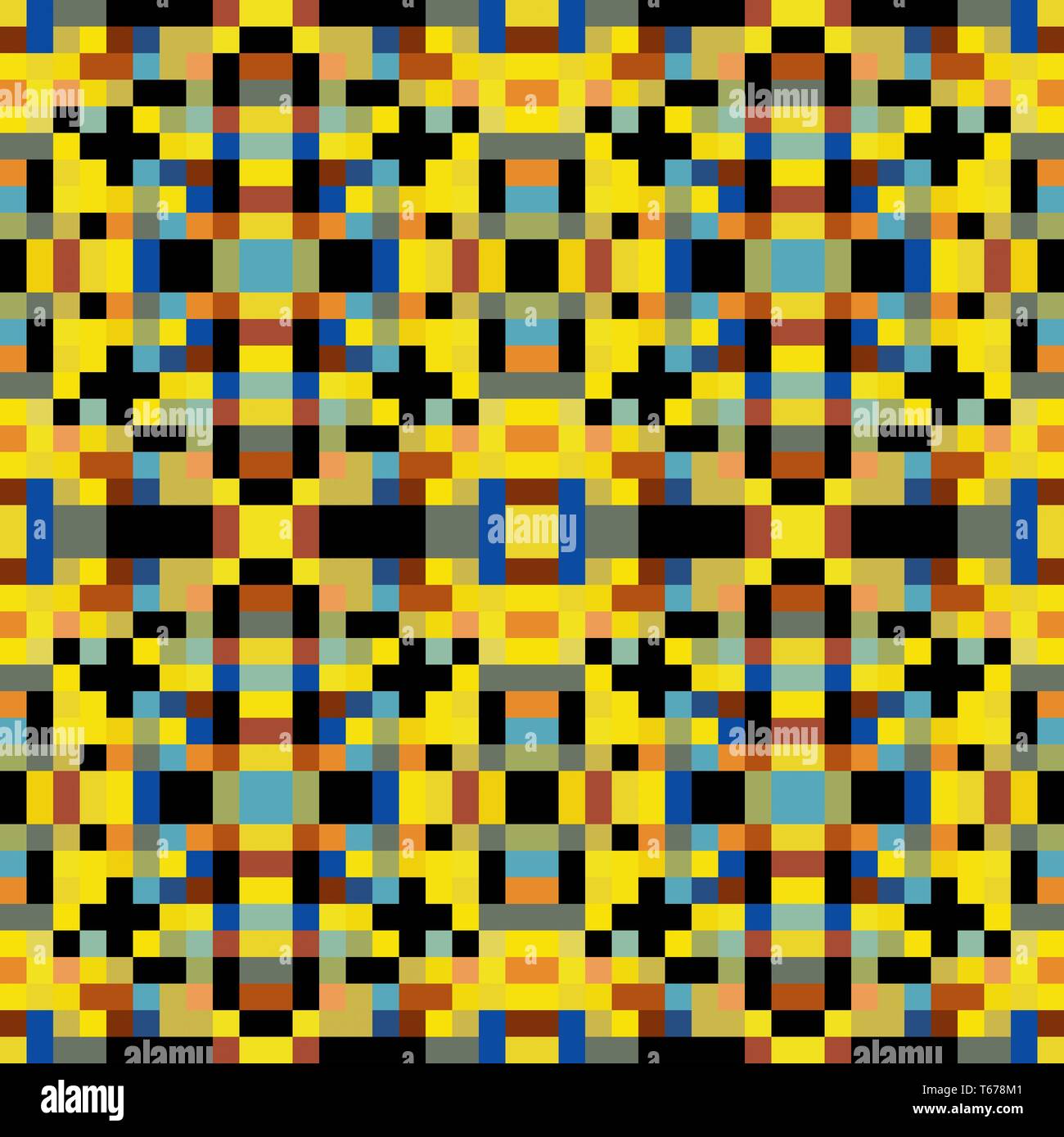 seamless pixel pattern mosaic. abstract background with squares can be ...