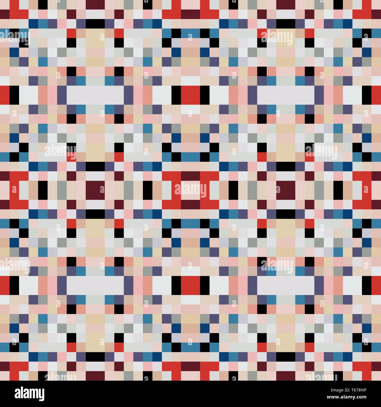 seamless pixel pattern mosaic. abstract background with squares can be ...