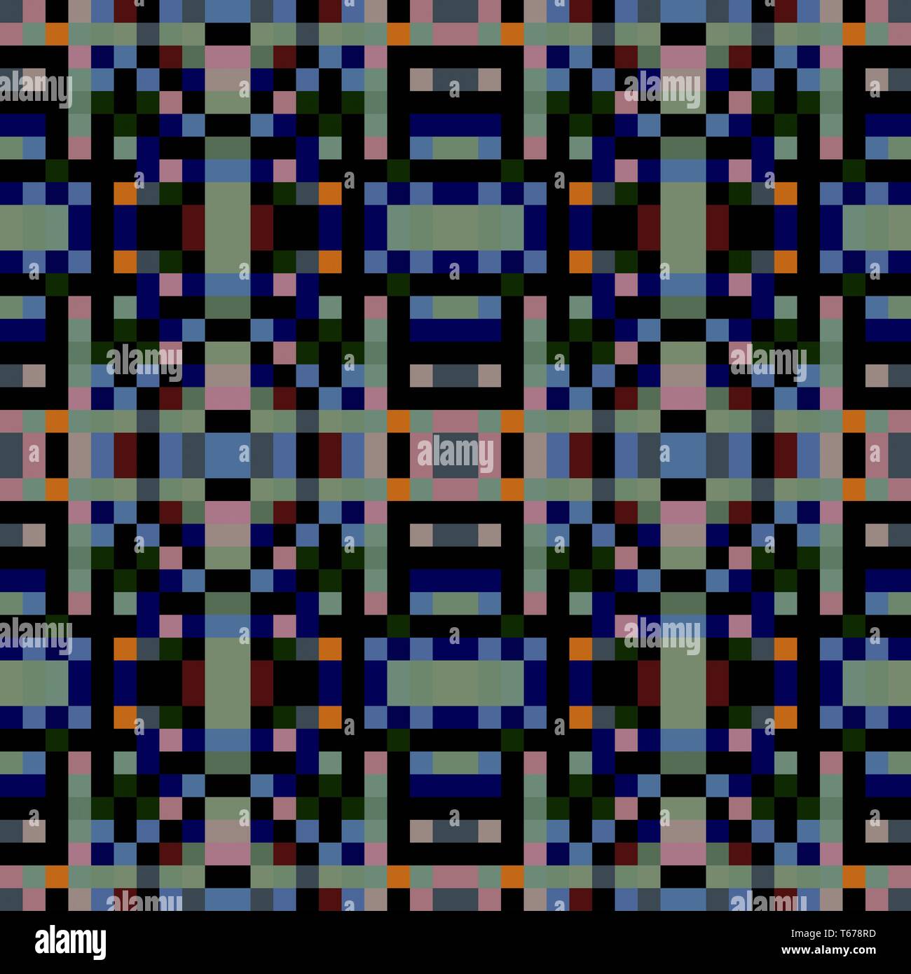 seamless pixel pattern mosaic. abstract background with squares can be ...