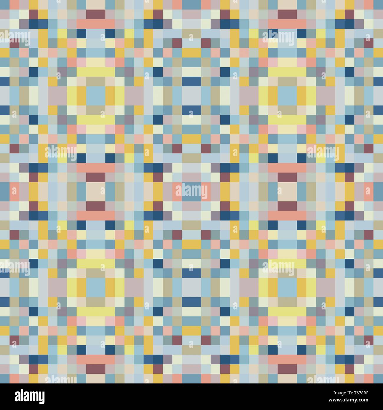 seamless pixel pattern mosaic. abstract background with squares can be ...