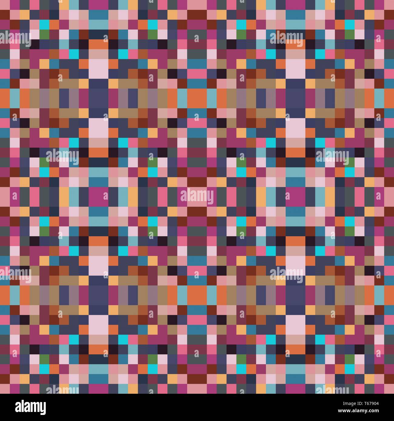 seamless pixel pattern mosaic. abstract background with squares can be ...