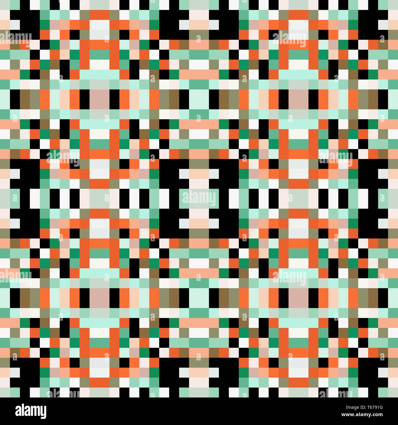 seamless pixel pattern mosaic. abstract background with squares can be ...