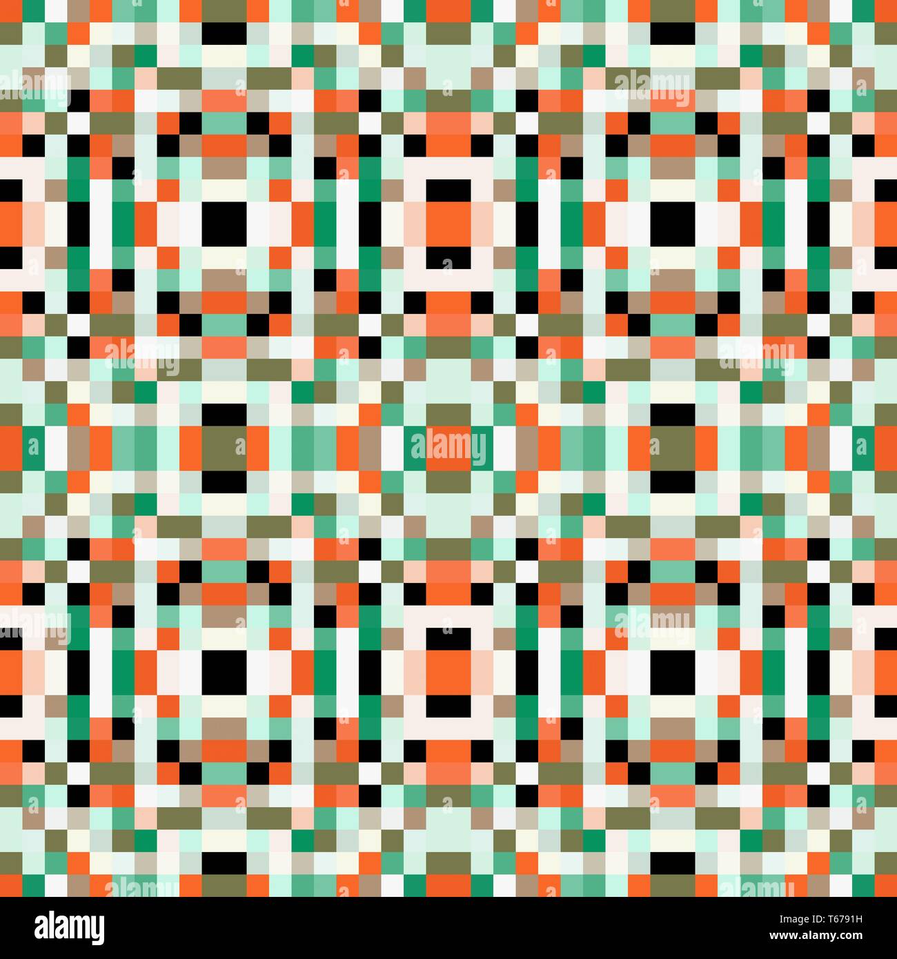seamless pixel pattern mosaic. abstract background with squares can be ...