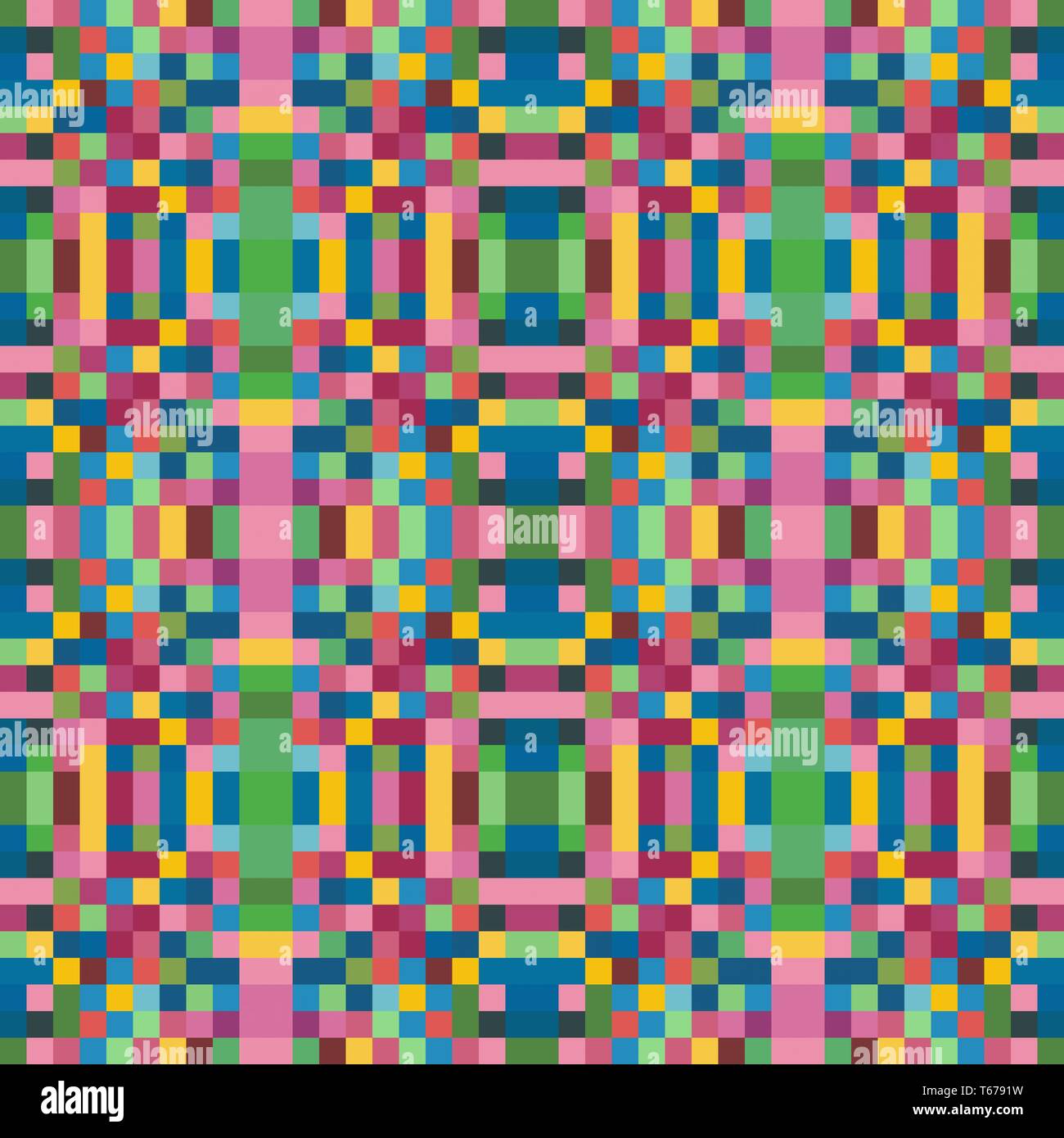 seamless pixel pattern mosaic. abstract background with squares can be ...