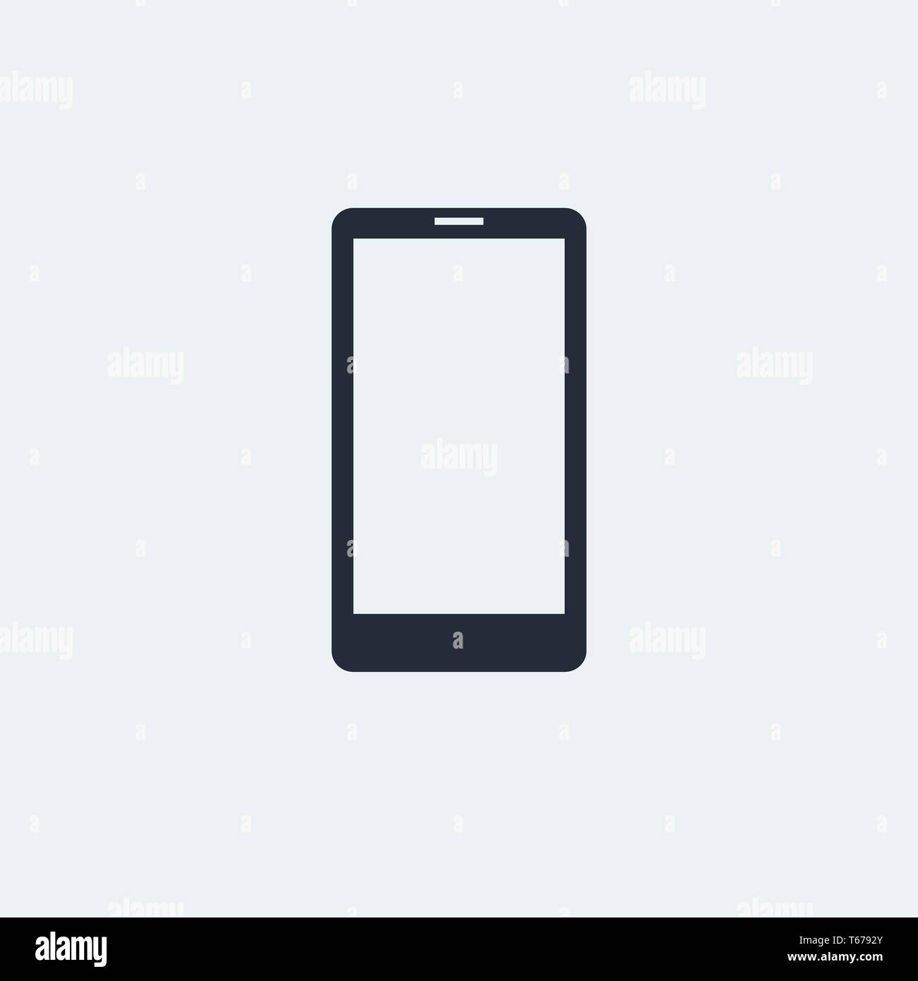 Smartphone Flat Icon Stock Photo - Alamy