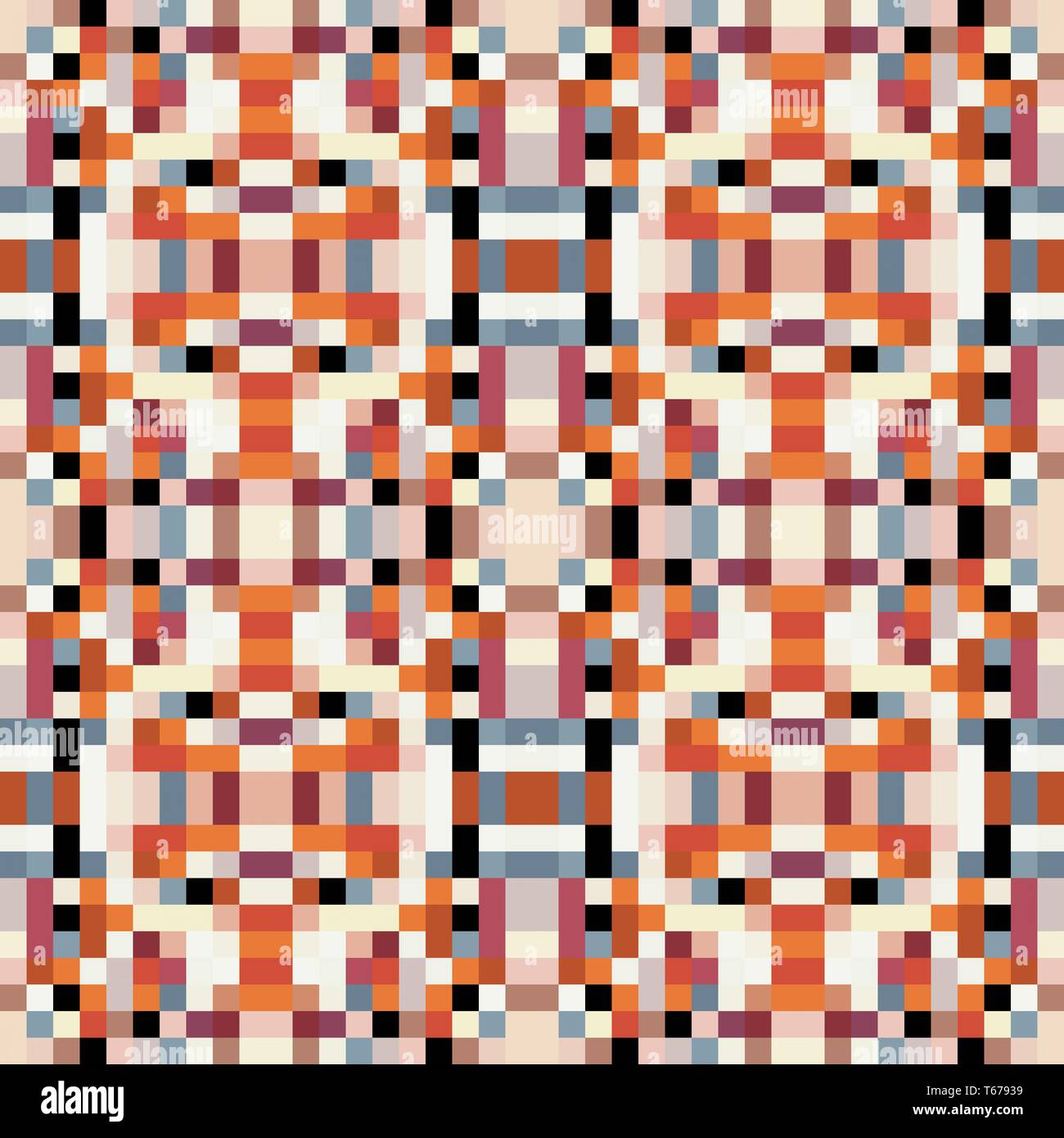 seamless pixel pattern mosaic. abstract background with squares can be ...