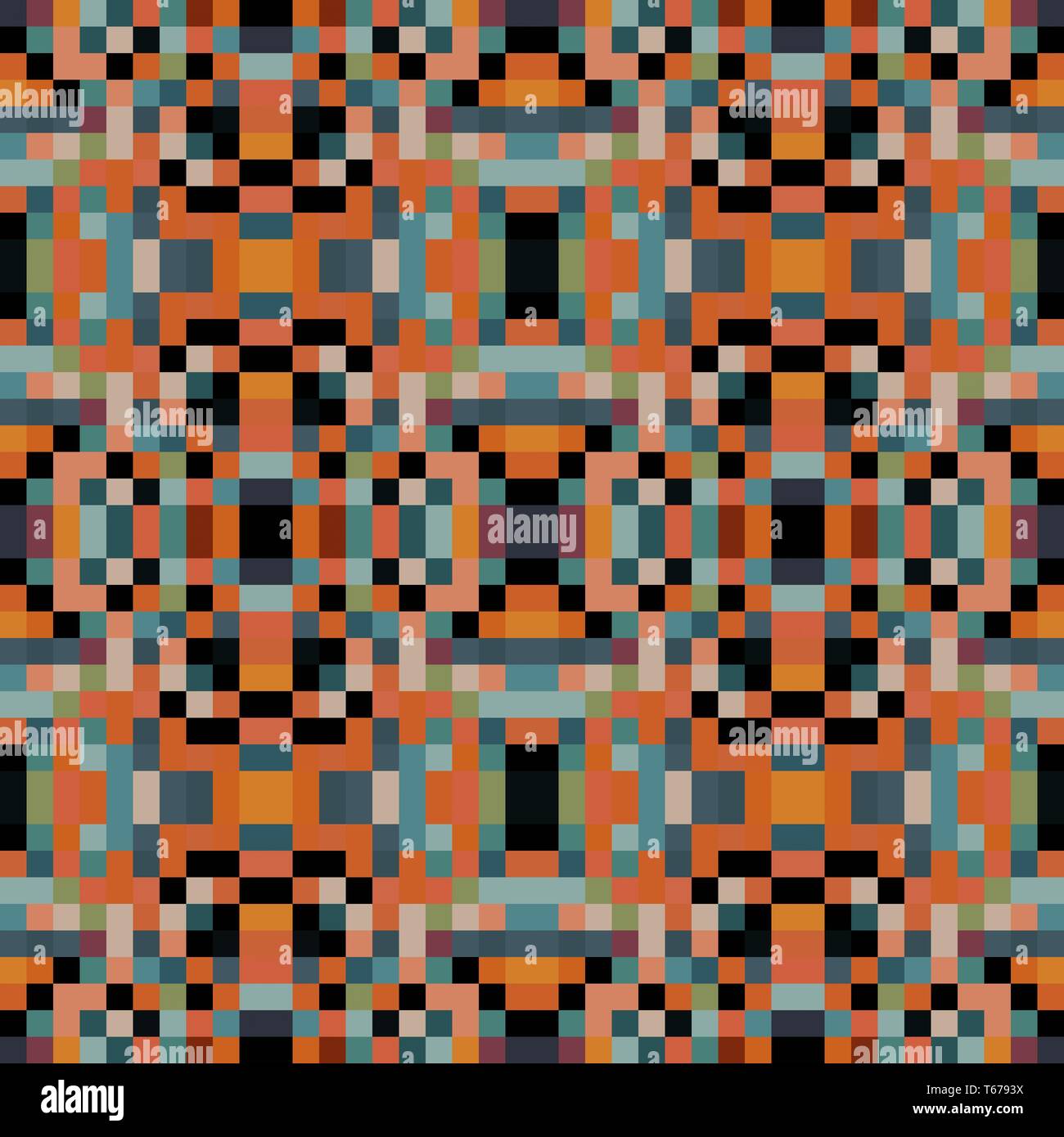 seamless pixel pattern mosaic. abstract background with squares can be ...